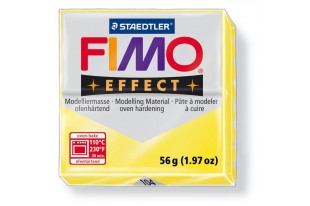 Fimo Effect Polymer Clay 56g Translucent Yellow Col.104 - Perlinebijoux.com