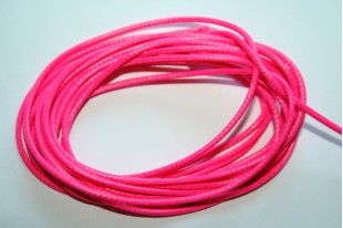 Neon pink waxed polyester cord 1,5mm | Perlinebijoux.com