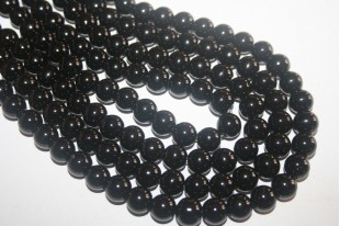 Perline Vetro Nero Sfera 10mm - PerlineBijoux.com