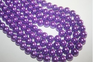 Perline Vetro Viola Sfera 10mm - PerlineBijoux.com